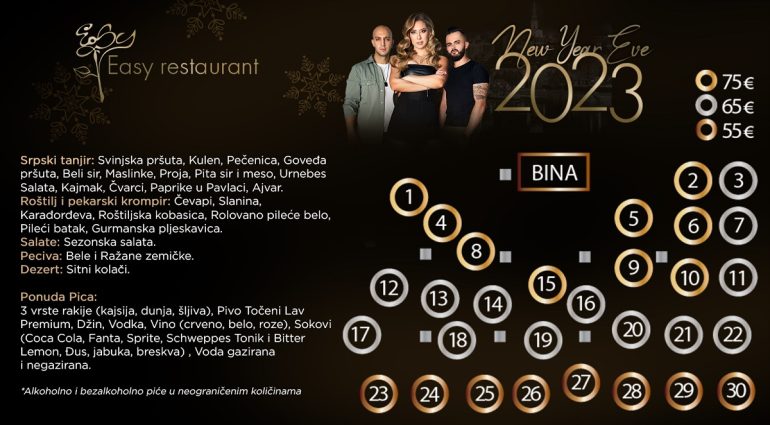 Restoran Easy (Ada Ciganlija) - Doček Nove godine | Beograd Noću